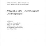 Zehn Jahre ZPO – Zwischenstand und Perspektive - DH国際書房DH国際書房